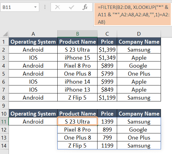 How To Return Array Using XLOOKUP In Excel 4 Methods