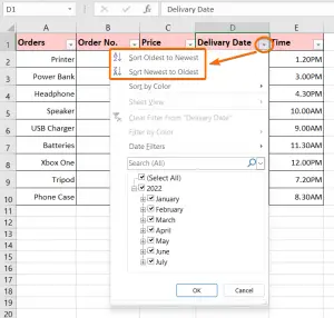 How to Sort in Excel by Date (3 Ways) - Excelgraduate