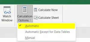 An Overview of Calculation Options in Excel - Excelgraduate