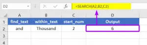 An Overview of SEARCH Function | Microsoft Excel
