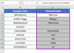 5 Ways to Remove Numeric Characters from Cells in Excel