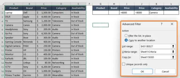 How to Use Advanced Filter in Excel? - Excelgraduate