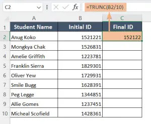 How to Remove Last Digit in Excel [6 Methods] - Excelgraduate
