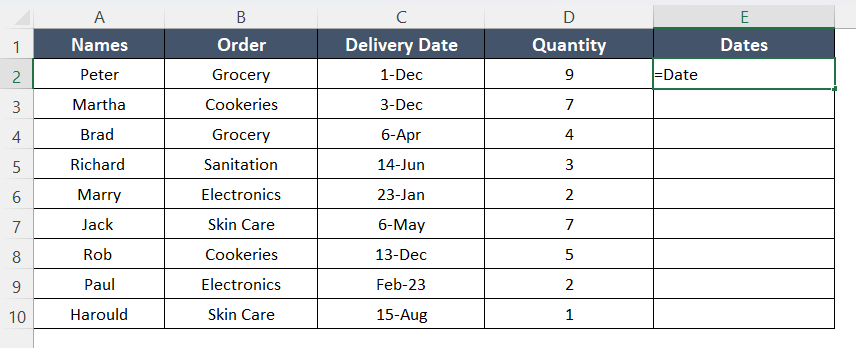6 Methods to Paste Range Names in Excel