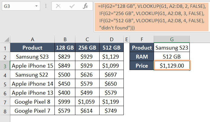How To Use Vlookup With Multiple If Statements In Excel 2 Examples