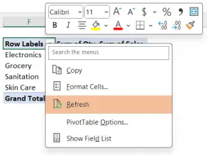 Automatically Update Pivot Table Range in Excel [3 Methods] - Excelgraduate
