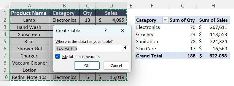 Automatically Update Pivot Table Range In Excel 3 Methods Excelgraduate