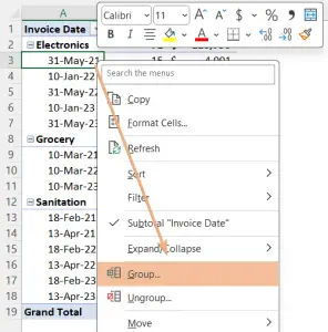 How to Group Dates by Month and Year in Excel Pivot Table - Excelgraduate