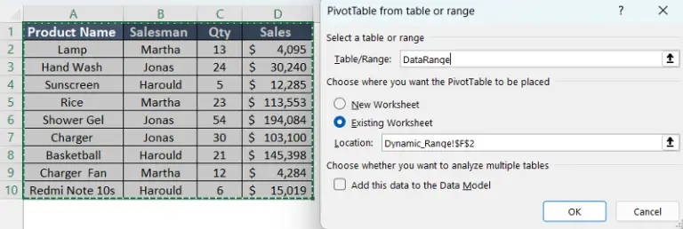 Automatically Update Pivot Table Range in Excel [3 Methods] - Excelgraduate