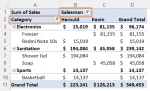 How to Filter Values in Pivot Table in Excel [4 Methods] - Excelgraduate