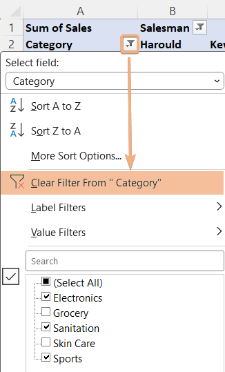 How to Filter Values in Pivot Table in Excel [4 Methods] - Excelgraduate