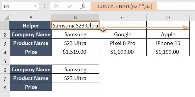 How To Use Hlookup With Two Lookup Values In Excel 3 Examples 7836