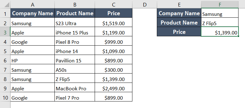How to Use INDEX MATCH Lookup with Multiple Criteria in Excel [2 Cases]