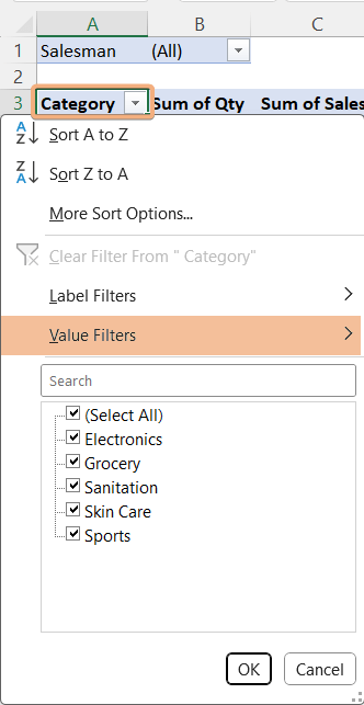 How to Filter Values in Pivot Table in Excel [4 Methods] - Excelgraduate