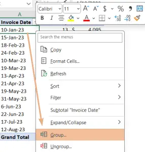 How to Group Pivot Table by Month in Excel [Step-by-Step] - Excelgraduate