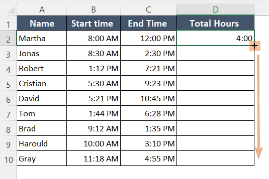 How To Calculate Total Hours In Excel 8 Methods