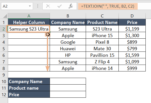 How To Vlookup From Multiple Columns With Only One Return In Excel