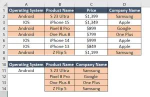 How to Return Array Using XLOOKUP in Excel[4 Methods]