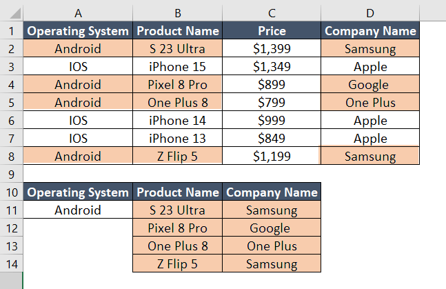 How To Return Array Using Xlookup In Excel 4 Methods