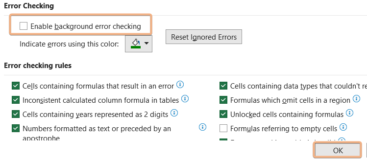 How To Ignore All Errors In Excel 3 Methods Excelgraduate 6596