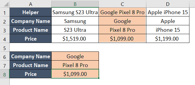 How To Use Hlookup With Two Lookup Values In Excel [3 Examples]
