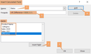 How to Add Formula in Pivot Table Calculated Field with IF Statement