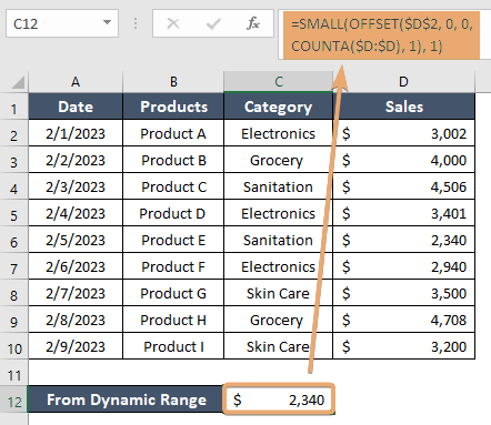 How to Use SMALL Function in Excel [3 Examples]