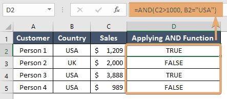 How to Use AND Function in Excel [3 Examples]