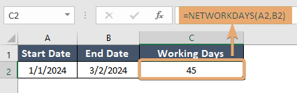 How to Use NETWORKDAYS Function in Excel [2 Examples]