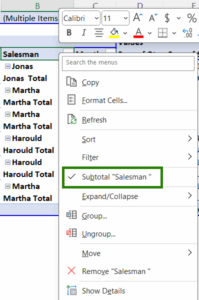 How to Arrange Pivot Table Columns Side by Side in Excel - Excelgraduate