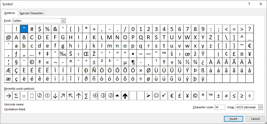 Character Code List For Excel Char Function On A Pc Excelgraduate 6181